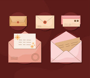 Letter envelopes design Royalty Free Vector Image