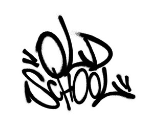 B boy font in old school graffiti style Royalty Free Vector