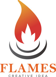 Flames logo design Royalty Free Vector Image - VectorStock