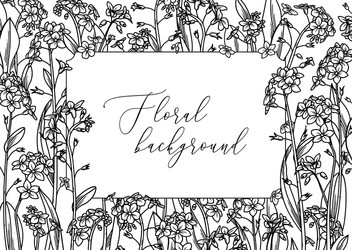 Forget Me not Outline Vector Images (95)