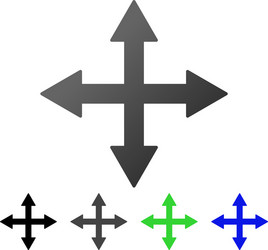 Quadro arrows gradient icon Royalty Free Vector Image