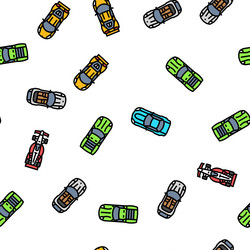 Race car speed sport vehicle seamless Royalty Free Vector