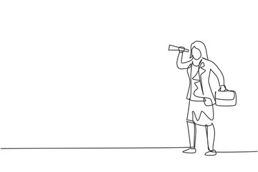 Single one line drawing success in work winning Vector Image