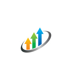 Paper business arrow logo Royalty Free Vector Image