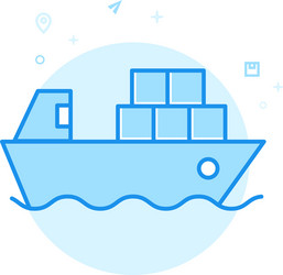 Container ship line icon symbol pictograph sign Vector Image