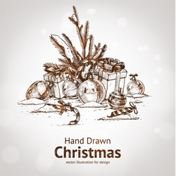Hand drawn christmas Royalty Free Vector Image