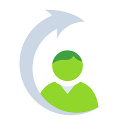 Refresh people business people icon with blue Vector Image