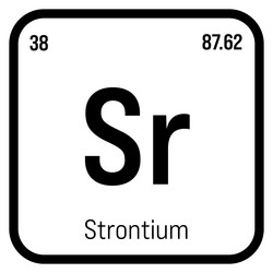 Strontium sr periodic table element Royalty Free Vector
