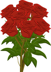 Clip art red rose Royalty Free Vector Image - VectorStock