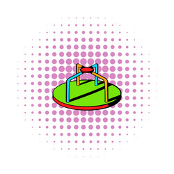 Colorful merry-go-round icon cartoon Royalty Free Vector