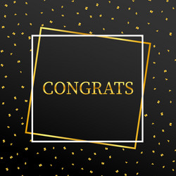 Winner congratulations frame Royalty Free Vector Image