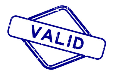 Grunge green valid word rubber seal stamp Vector Image