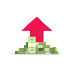 Cartoon savings value growth money profit Vector Image