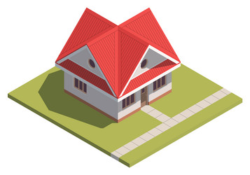 Family house isometry hyper detailing isometric Vector Image