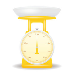 Pink color weight scale market isolate on white Vector Image