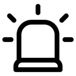 Emergency siren used to broadcast cyber alerts Vector Image