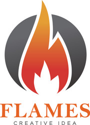 Flames logo design Royalty Free Vector Image - VectorStock