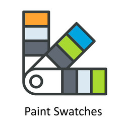 Paint swatches outline icon design illust Vector Image