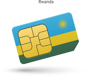 Rwanda flag on a white Royalty Free Vector Image