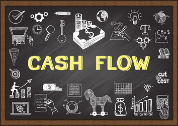 Monitoring business cash flow loop concept icon Vector Image
