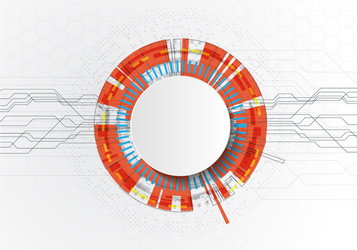 Circle white abstract technology background Vector Image