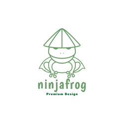 Frog mascot sport logo design Royalty Free Vector Image