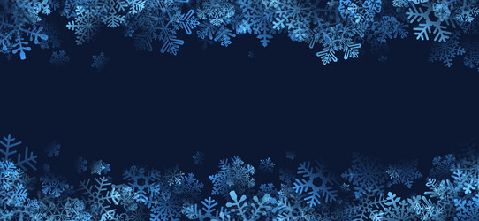 Dark blue winter background with detailed Vector Image