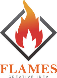 Flames logo design Royalty Free Vector Image - VectorStock
