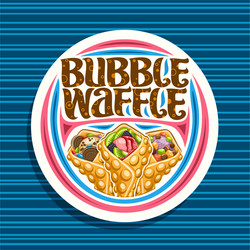 Logo for bubble waffle Royalty Free Vector Image