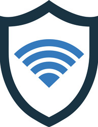 Protection wifi security icon glyph style eps Vector Image
