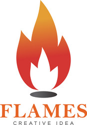 Flames logo design Royalty Free Vector Image - VectorStock