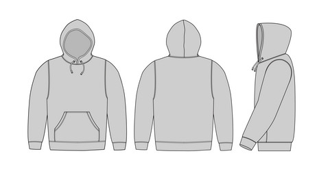 Hoodie hooded sweatshirt Royalty Free Vector Image