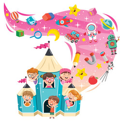 Magic education concept Royalty Free Vector Image