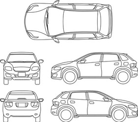 Top View Car Line Drawing Vector Images (over 150)
