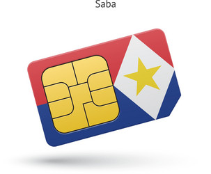Guinea mobile phone sim card with flag Royalty Free Vector