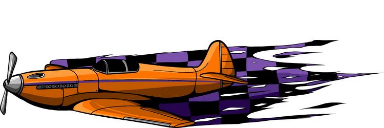 Monochromatic of airplane with race Royalty Free Vector