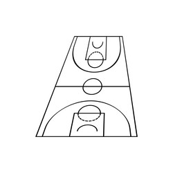 Basketball court icon Royalty Free Vector Image