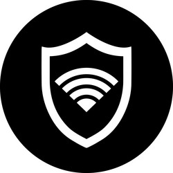 Protection wifi security icon glyph style eps Vector Image