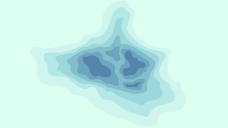 Paper cut underwater sea cave with fishes Vector Image