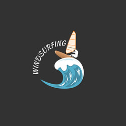 Windsurfing logo Royalty Free Vector Image - VectorStock