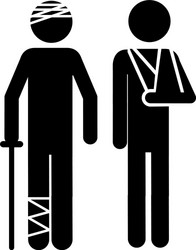 Injured Stick Figure Vector Images (over 150)