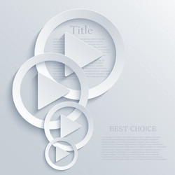 Modern play light circle icon Royalty Free Vector Image