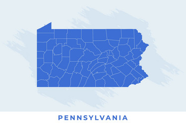 Pennsylvania County Map Vector Images (over 540)