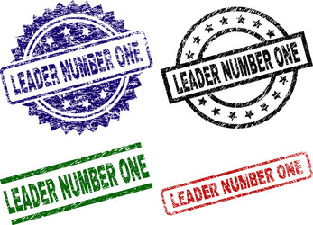 Gold leader number one medallion stamp Royalty Free Vector