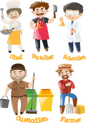 Occupation Types Different Vector Images (over 100)