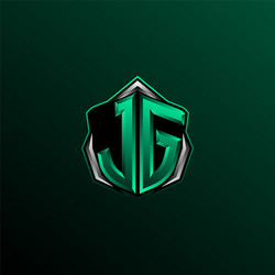 Initial jg logo design Royalty Free Vector Image