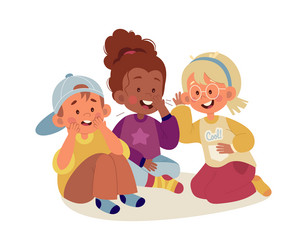 Children Whispering Vector Images (62)