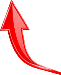 Single continuous line drawing of rising up arrow Vector Image