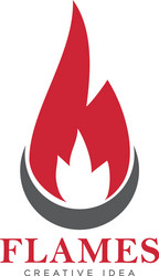 Flames logo design Royalty Free Vector Image - VectorStock