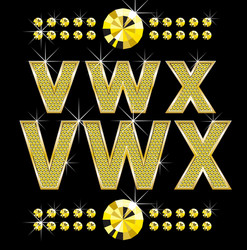 Gold letters set Royalty Free Vector Image - VectorStock